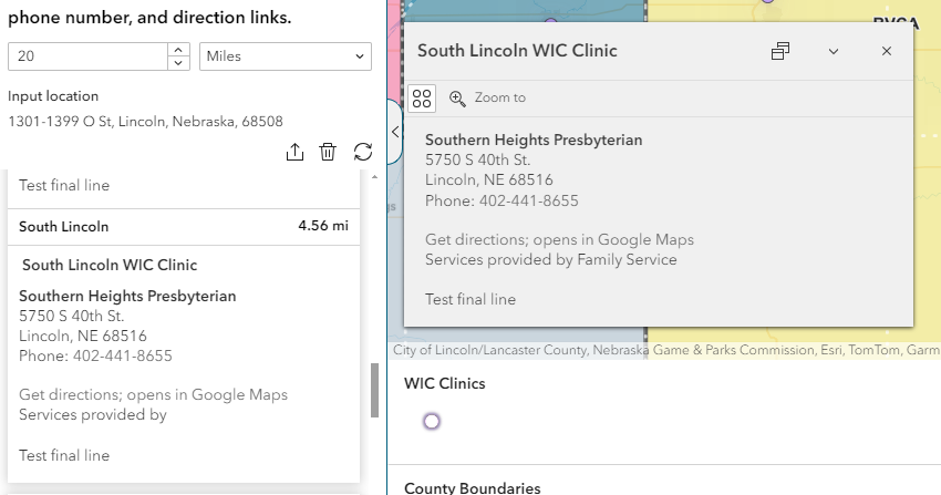 Solved: Near Me result not showing all popup information - Esri Community