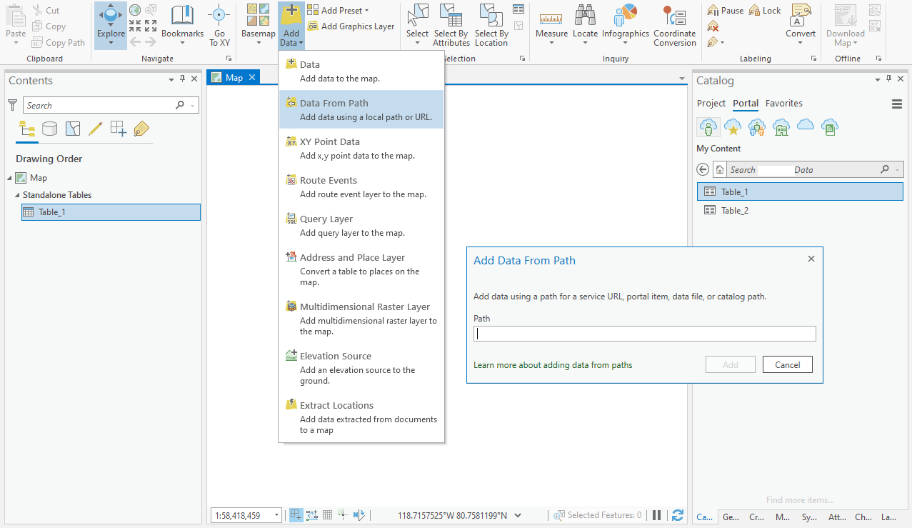 Add Data from Path — Add specific AGOL table to ma... - Esri Community