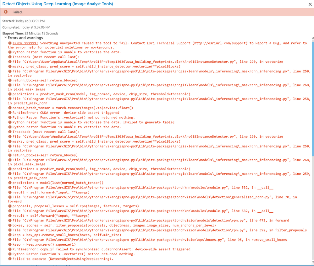 Detect Objects Using Deep Learning Error with new ... - Esri Community Detect Objects Using Deep Learning Error with new ... - Esri Community