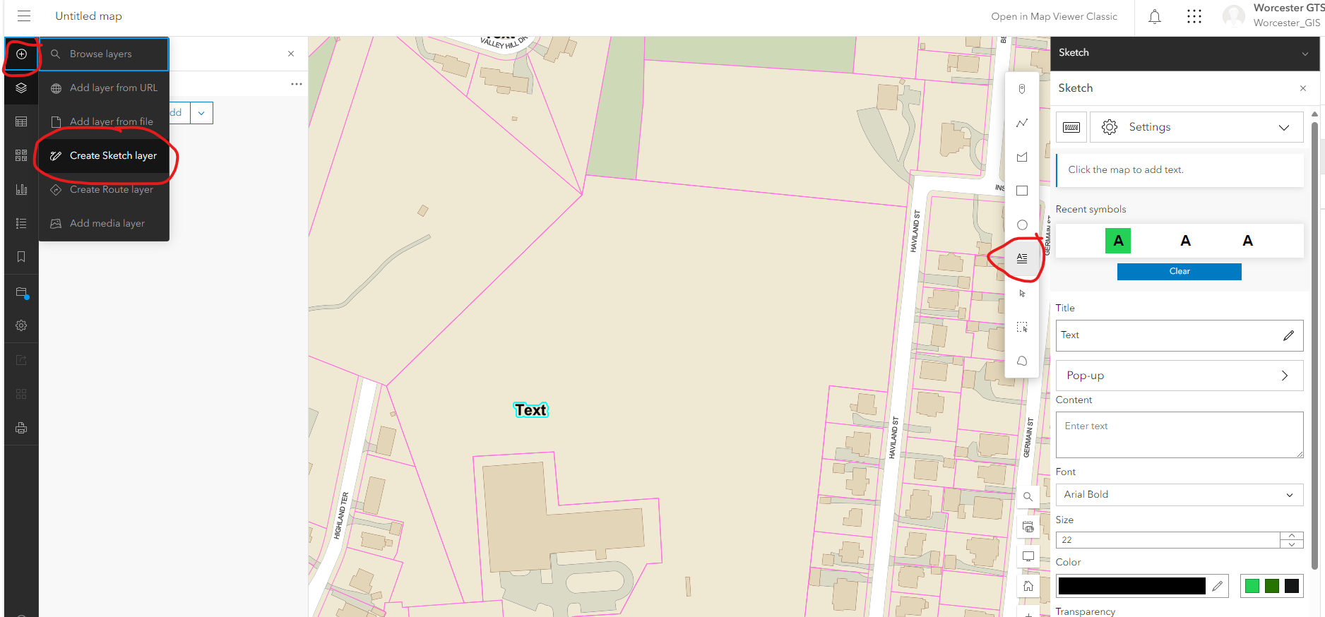 Adding text to a sketch layer - Esri Community