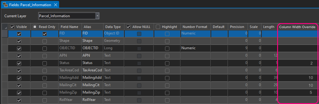 Have an optional Column Width Override for attribu... - Esri Community