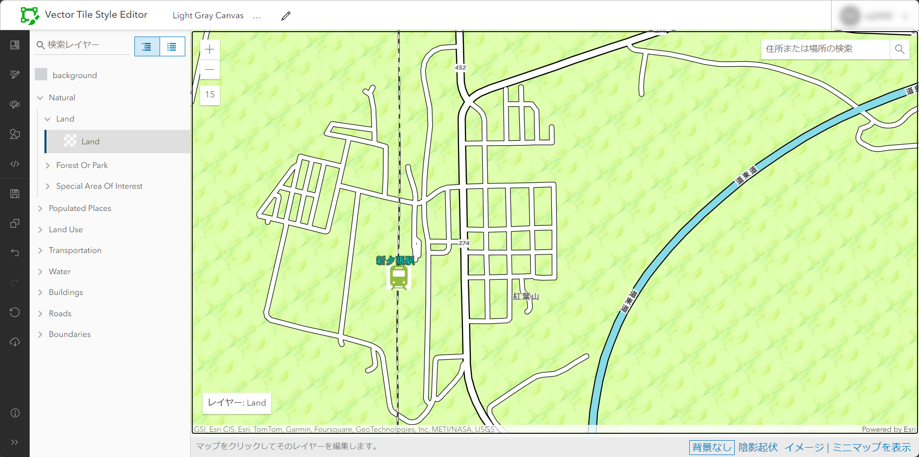 Vector Tile Style Editor を使ってオリジナルのベースマップを作製してみよう! - Esri Community
