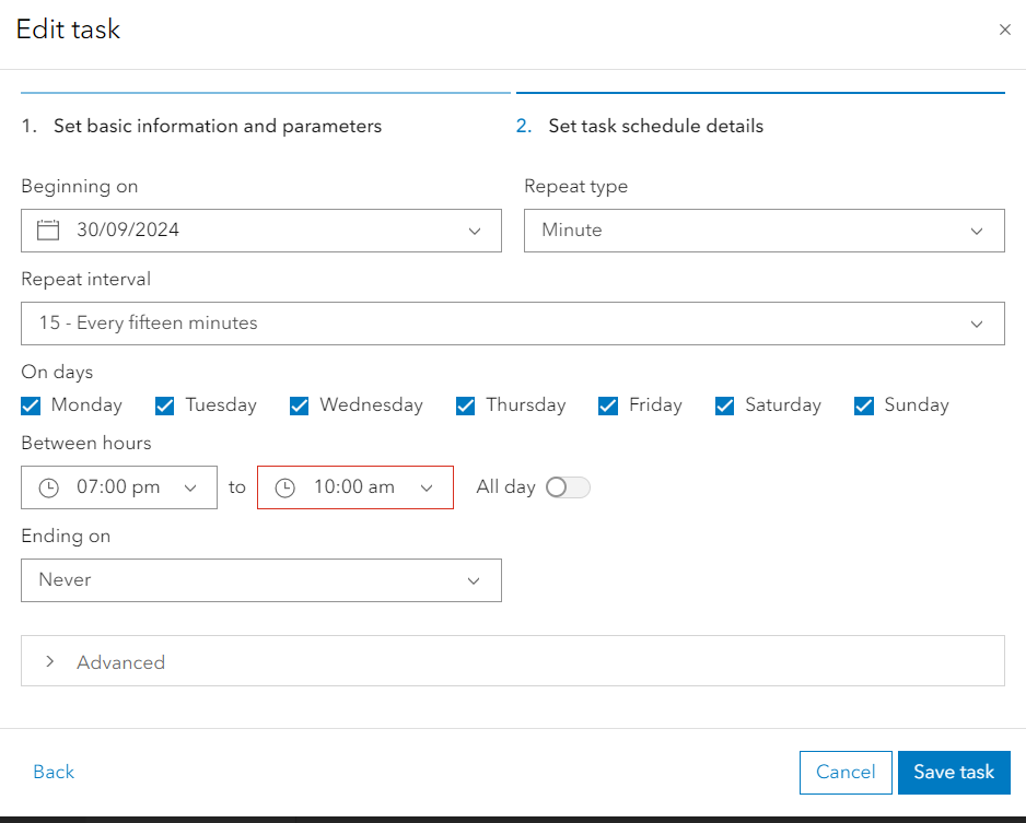 Add Utc Hint Text To Notebook Task Scheduler Ui Esri Community