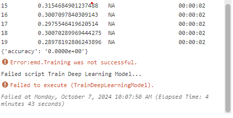 Error mesage with Train Deep Learning Model - Esri Community