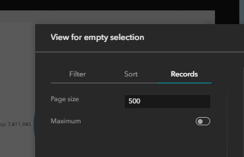 Solved: "View for empty selection" does not return correct... - Esri Community