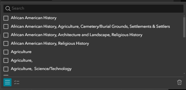 Predefine unique values in filter widget - Esri Community