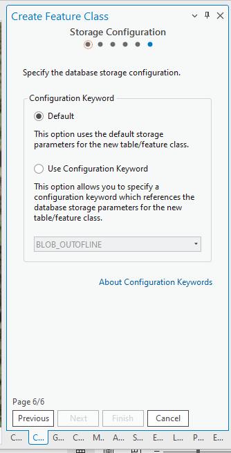 Create Feature Class wizard — Indicate why Finish ... - Esri Community