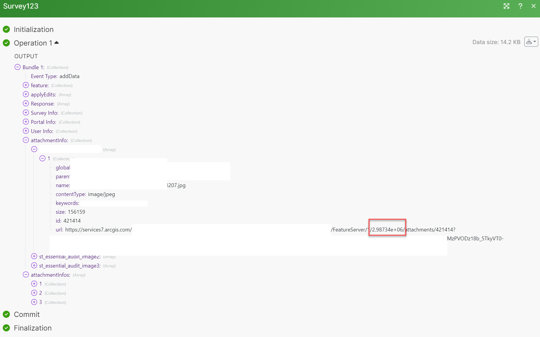 Solved: Survey123 webhook attachment payload URL objectid ... - Esri Community