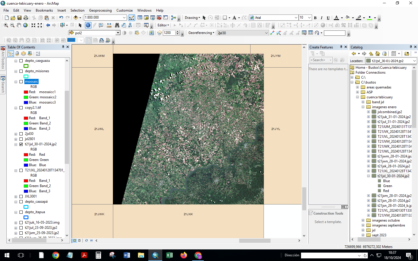 creating a mosaic from two images from the same sc... - Esri Community