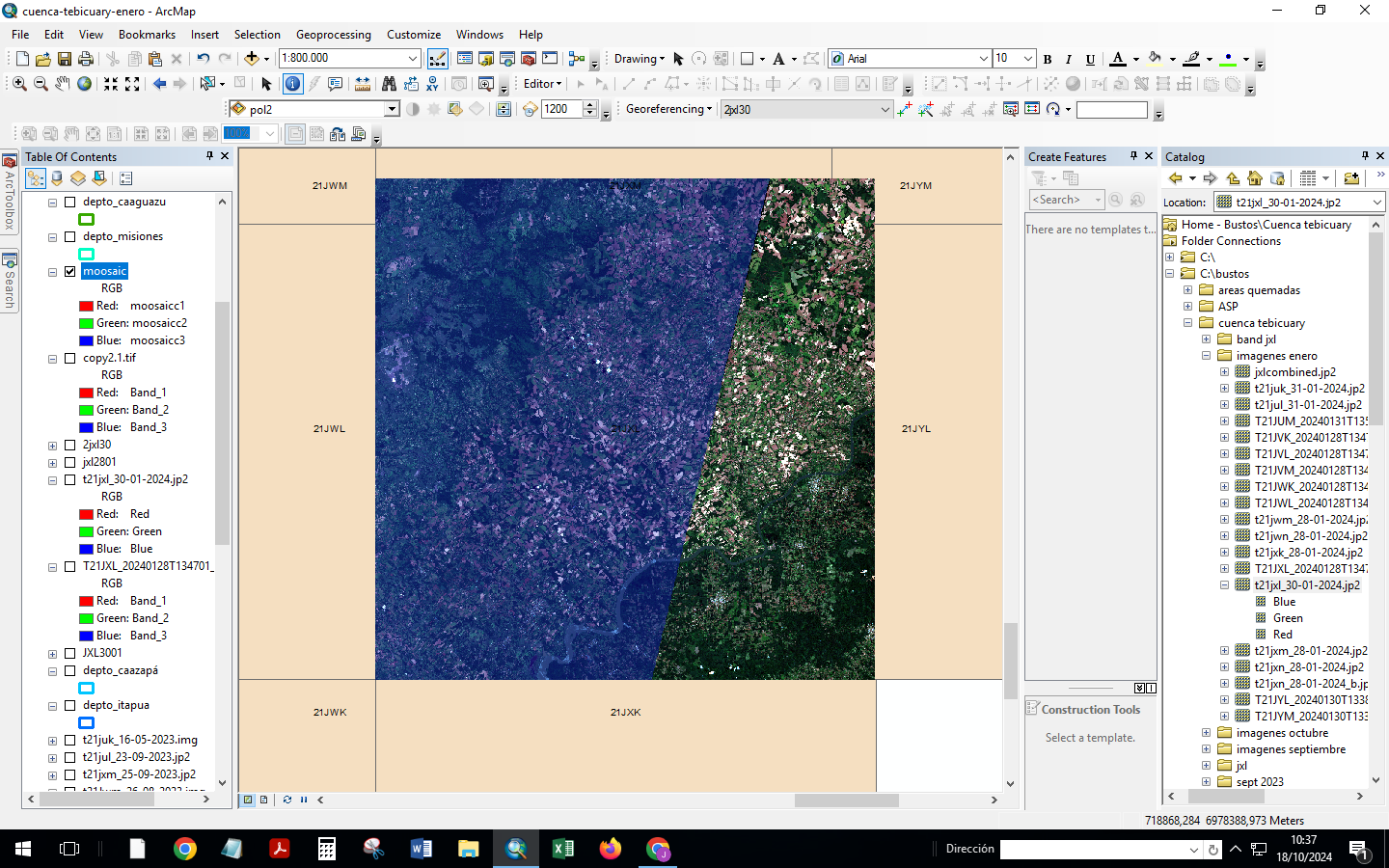 creating a mosaic from two images from the same sc... - Esri Community