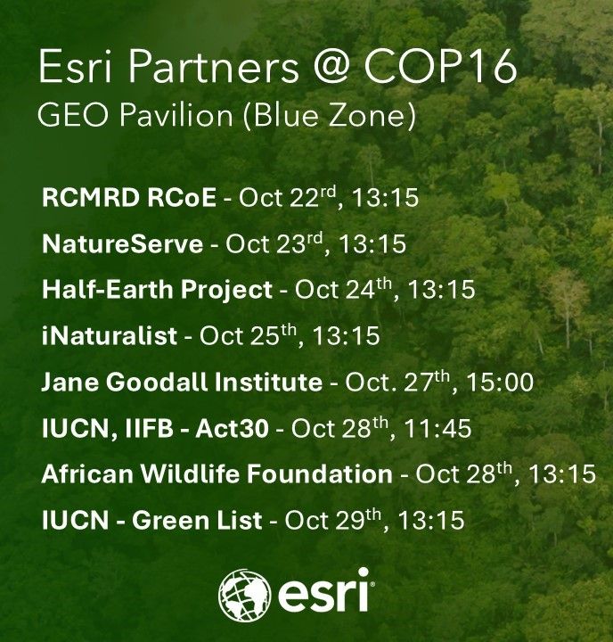 Esri Attending COP16! - Esri Community