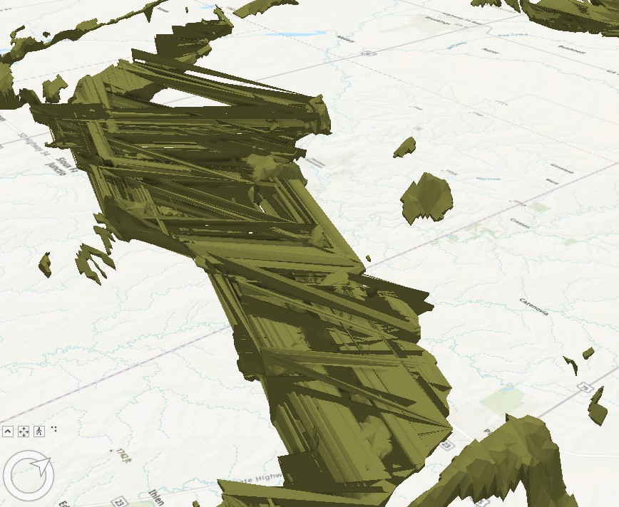 Extrude Between 3D geometry artifacts - Esri Community