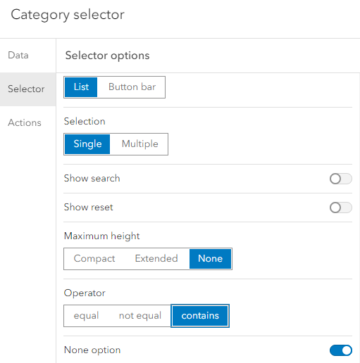 Dashboards That Pop: Category Selectors - Esri Community
