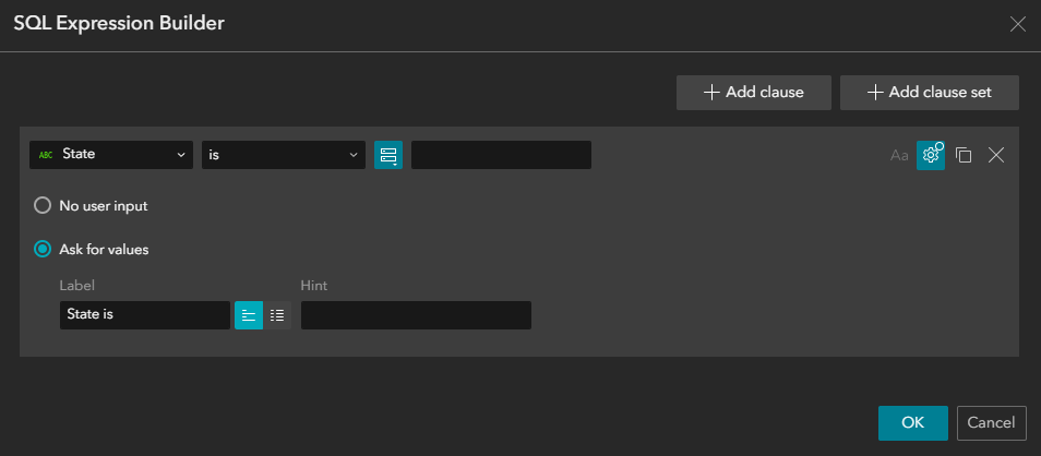 Choose input style button not appearing in SQL Exp... - Esri Community