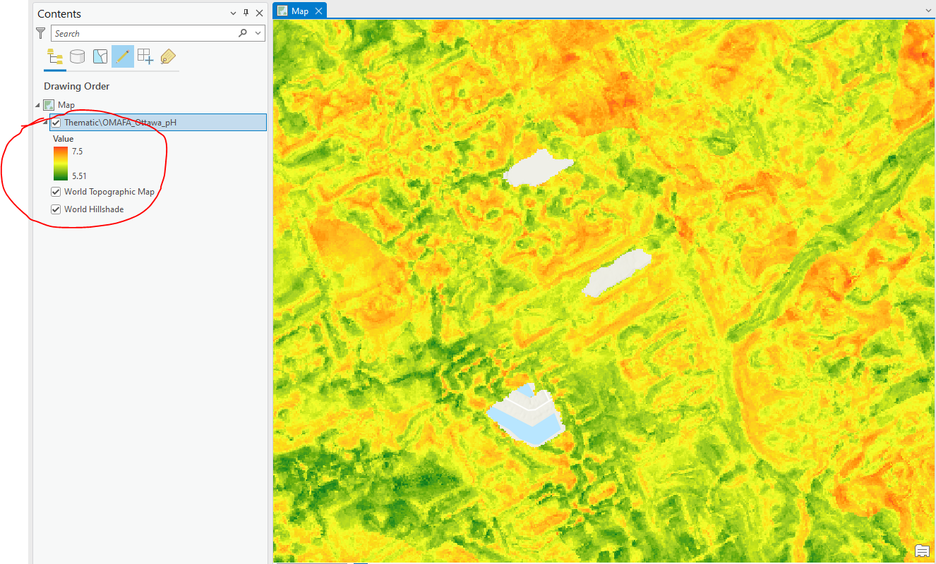 Stretched image color ramp display issue - Esri Community