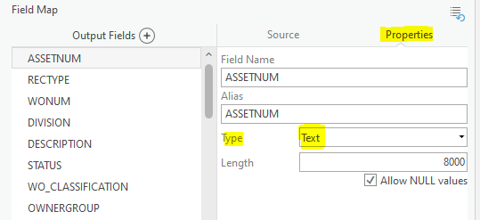 Define field data types as part of import process - Esri Community