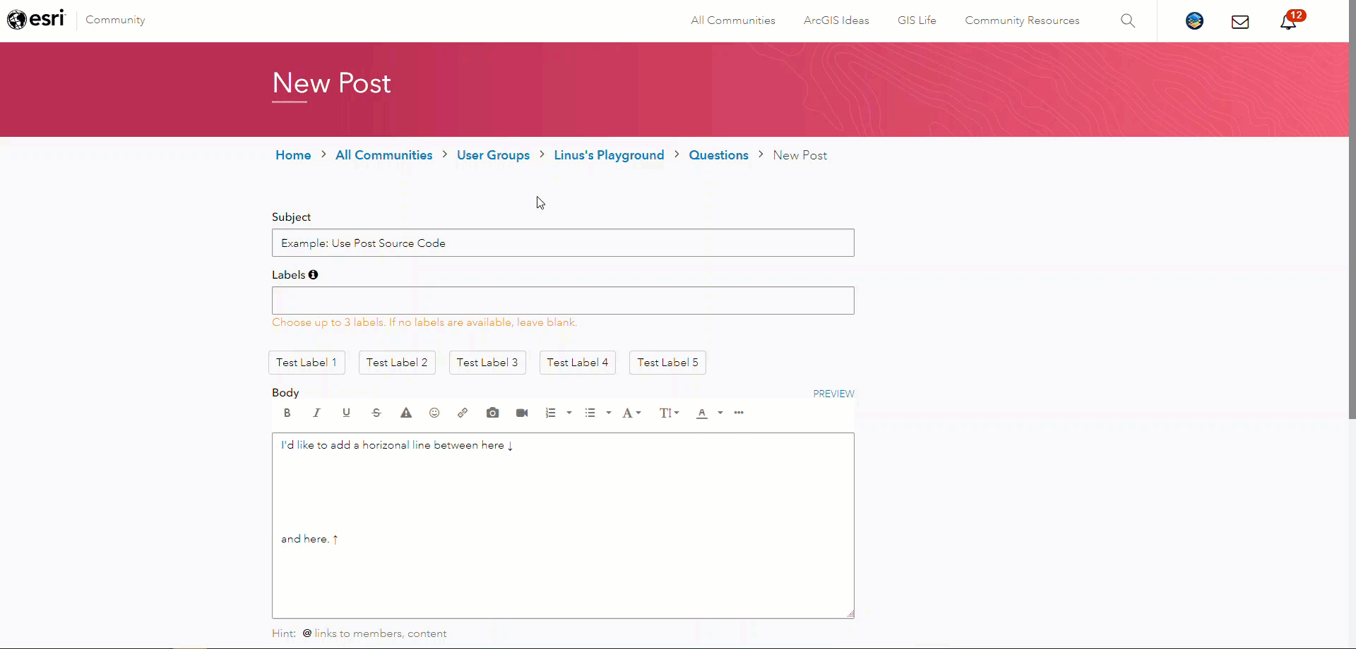 Tools & Tips: Use a Post's Source Code - Esri Community