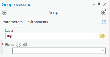 Fields (Multivalue) parameter interface in ArcGIS ... - Esri Community
