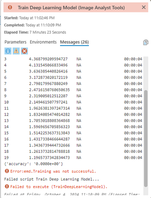 Solved: Error when training deep learning model - Esri Community