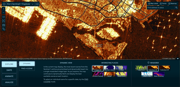 Learn to explore Sentinel-1 imagery using Sentinel... - Esri Community