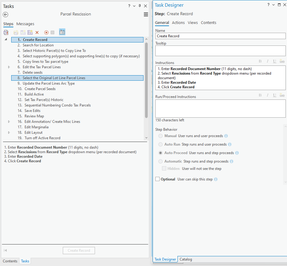Esri Task Designer - Unable to view steps (Bug?) - Esri Community