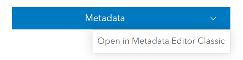 Moving Forward with Metadata: Metadata Editor Clas... - Esri Community