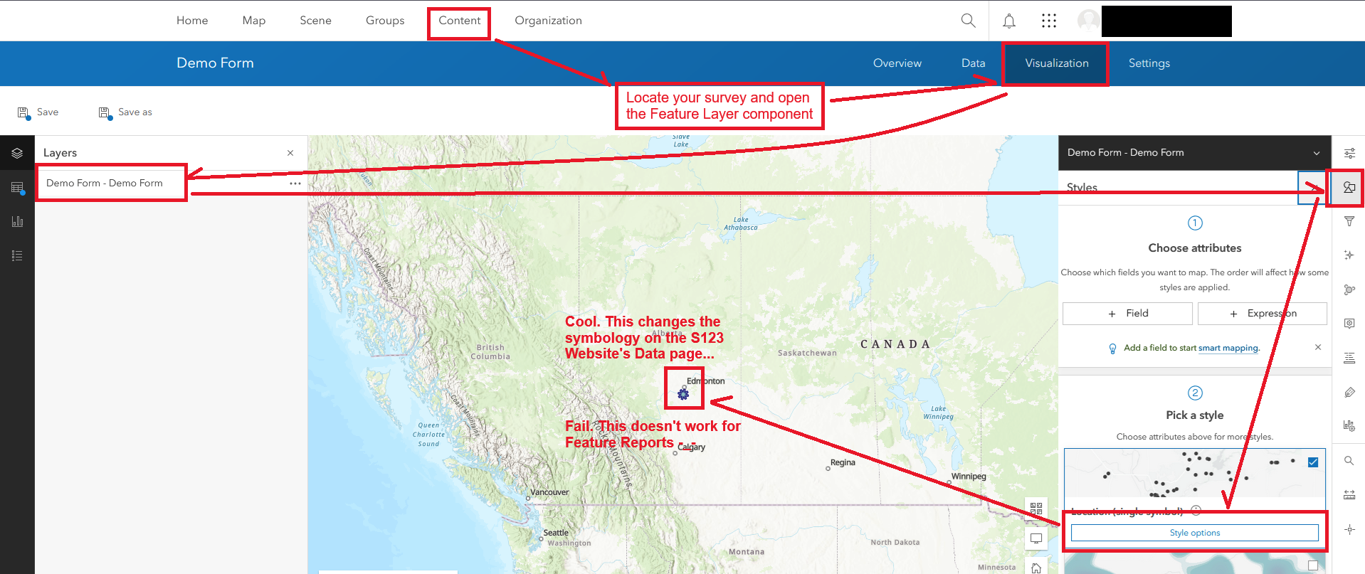 Pinpoints on the map are too big - Esri Community