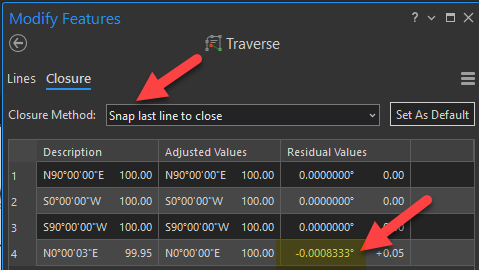 Traverse Tool - Closure Direction - Esri Community