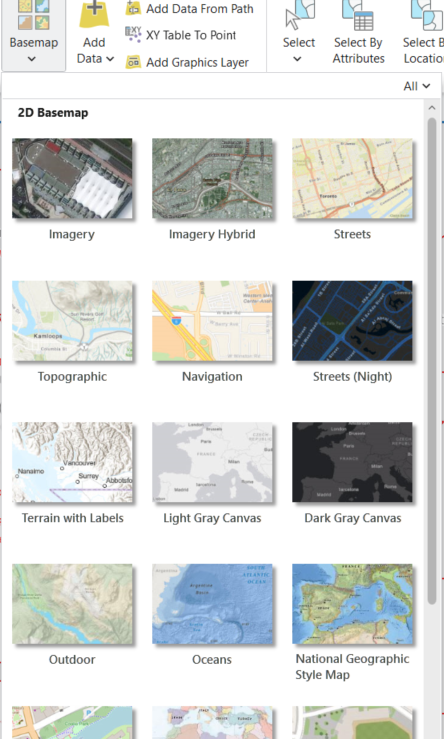 Basemaps showing in list but not loading - Esri Community