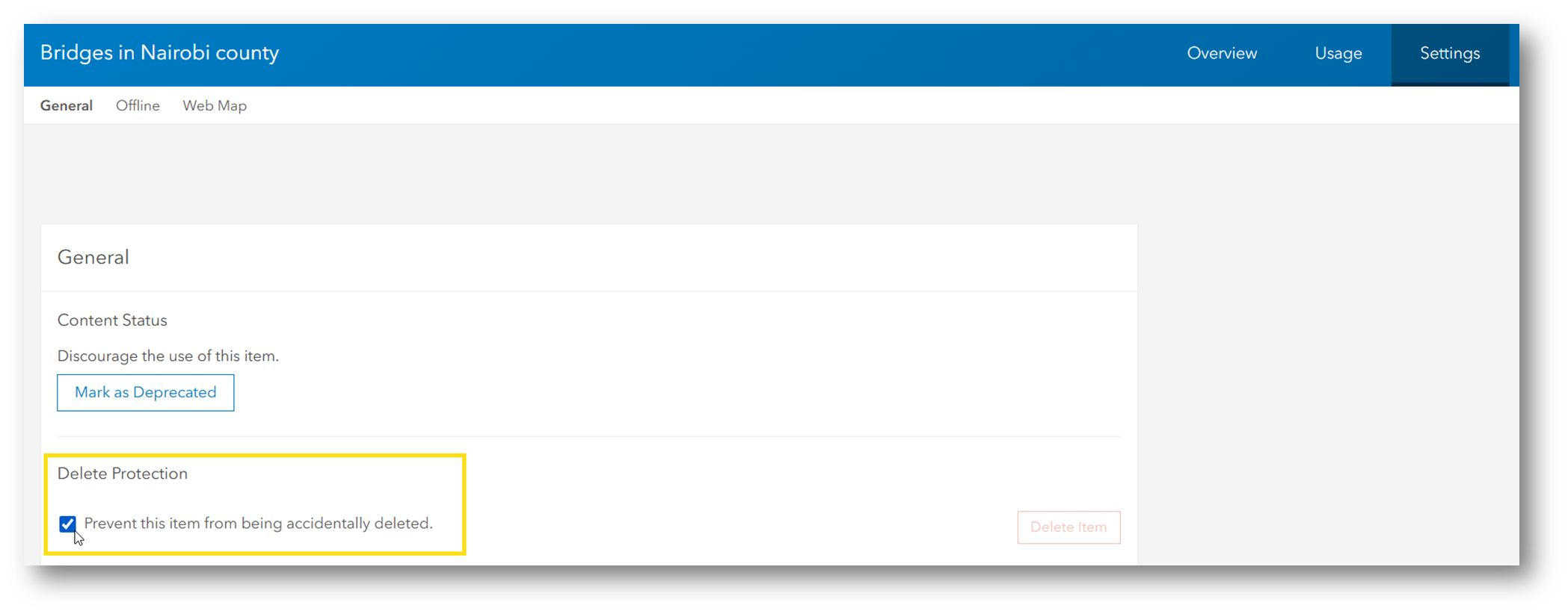 Optimize Arcgis Online Easily Manage Delete Protection For Multiple Items