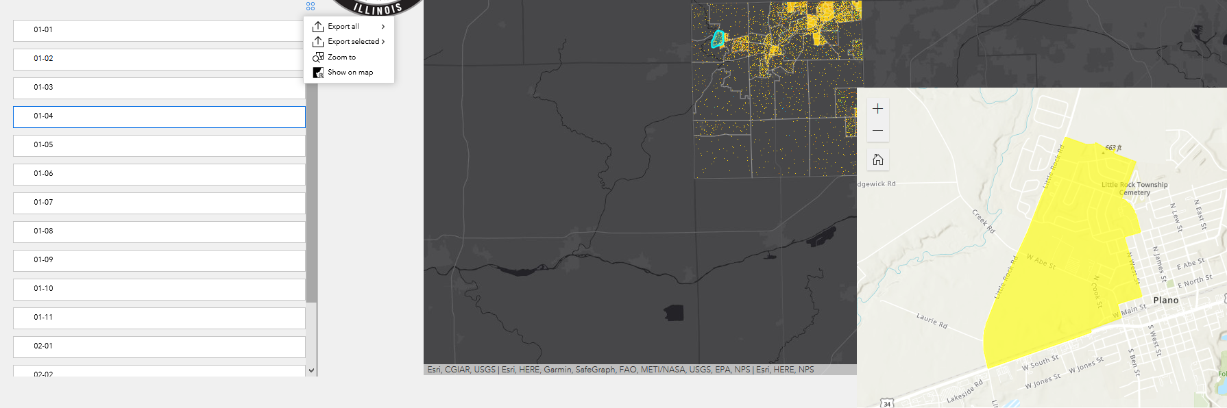 Solved: List Action Does not Zoom to in Map - Esri Community