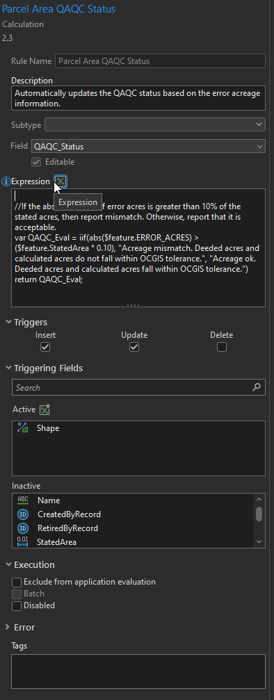 Help with new attribute rule "Triggering Fields" - Esri Community