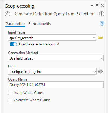 Selection to Definition Query - Esri Community