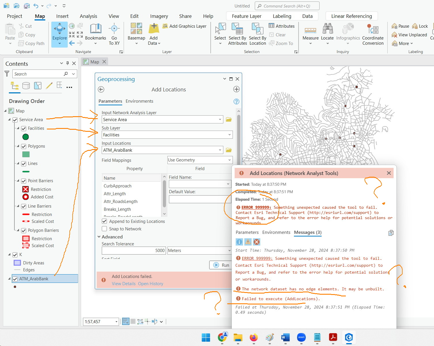 ArcGIS Pro 3.1.5: The "add locations" tool fails a... - Esri Community