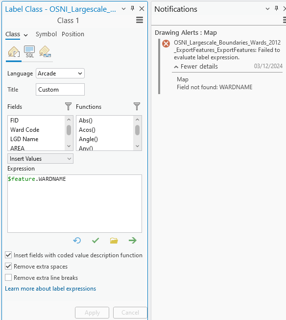 Exporting selected features to a new layer but lab... - Esri Community