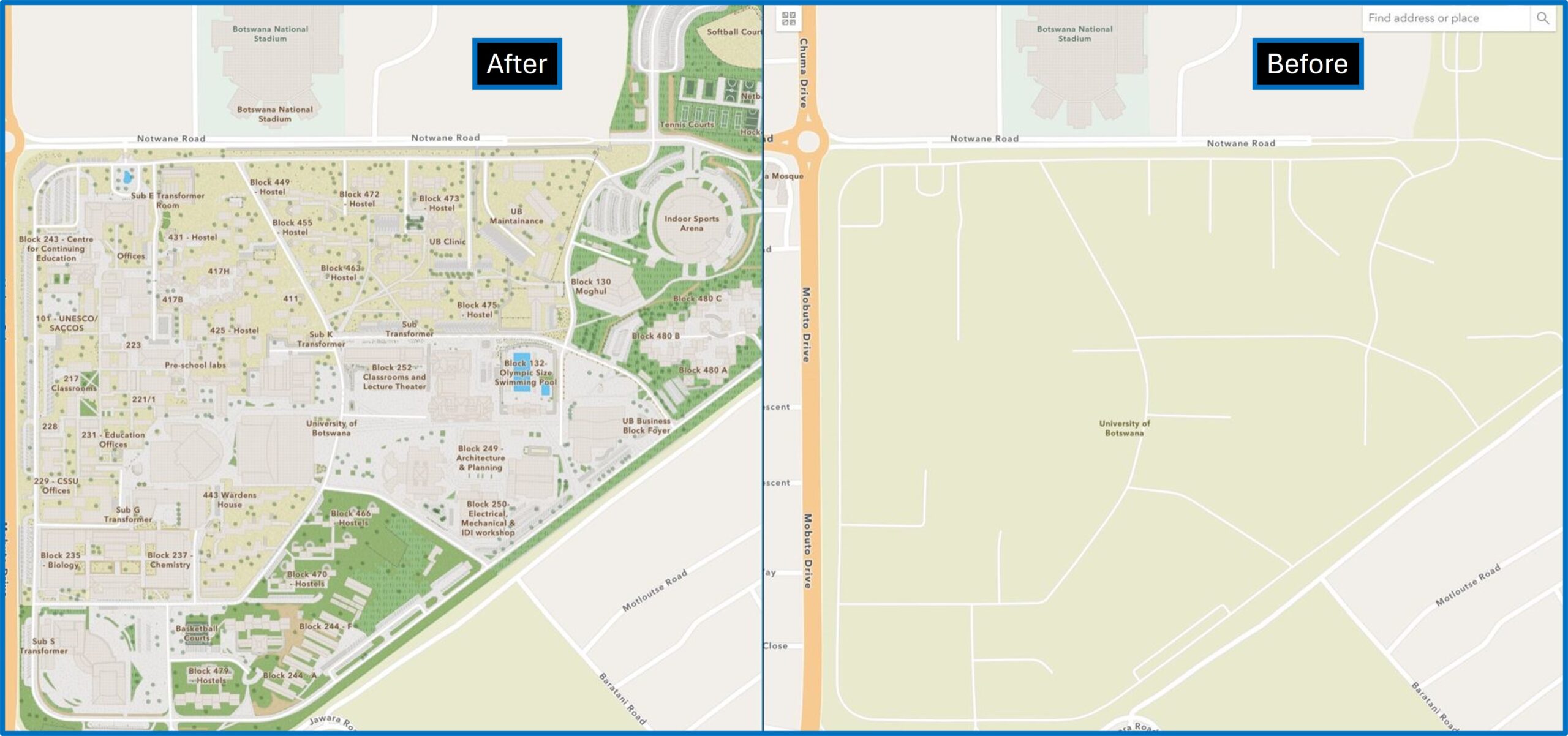 Mapping the University of Botswana - Improving Arc... - Esri Community