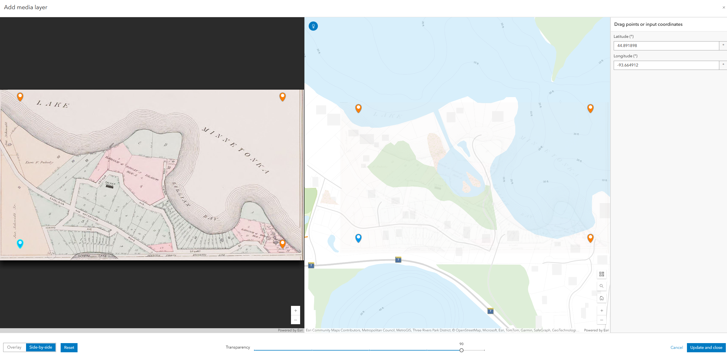 Use Web Map in "Add Media Layer" Georeferencing Wo... - Esri Community