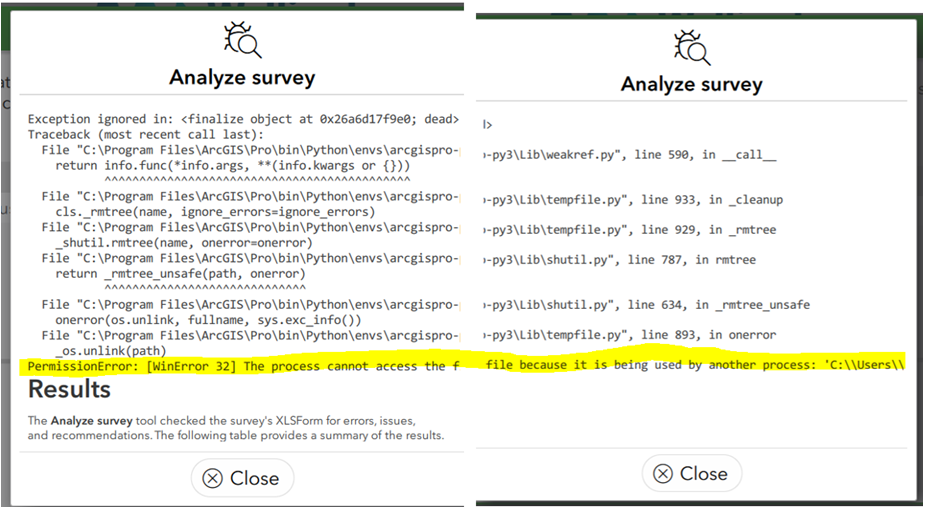 Solved: Error Using the Analyze Survey Tool in Survey123 C... - Esri Community
