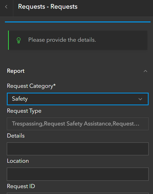 Instant App a field selection specifies another fi... - Esri Community