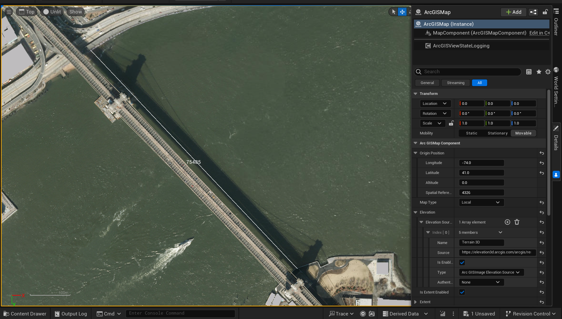 Issue With Map Scaling In Arcgis Within Unreal Eng Esri Community