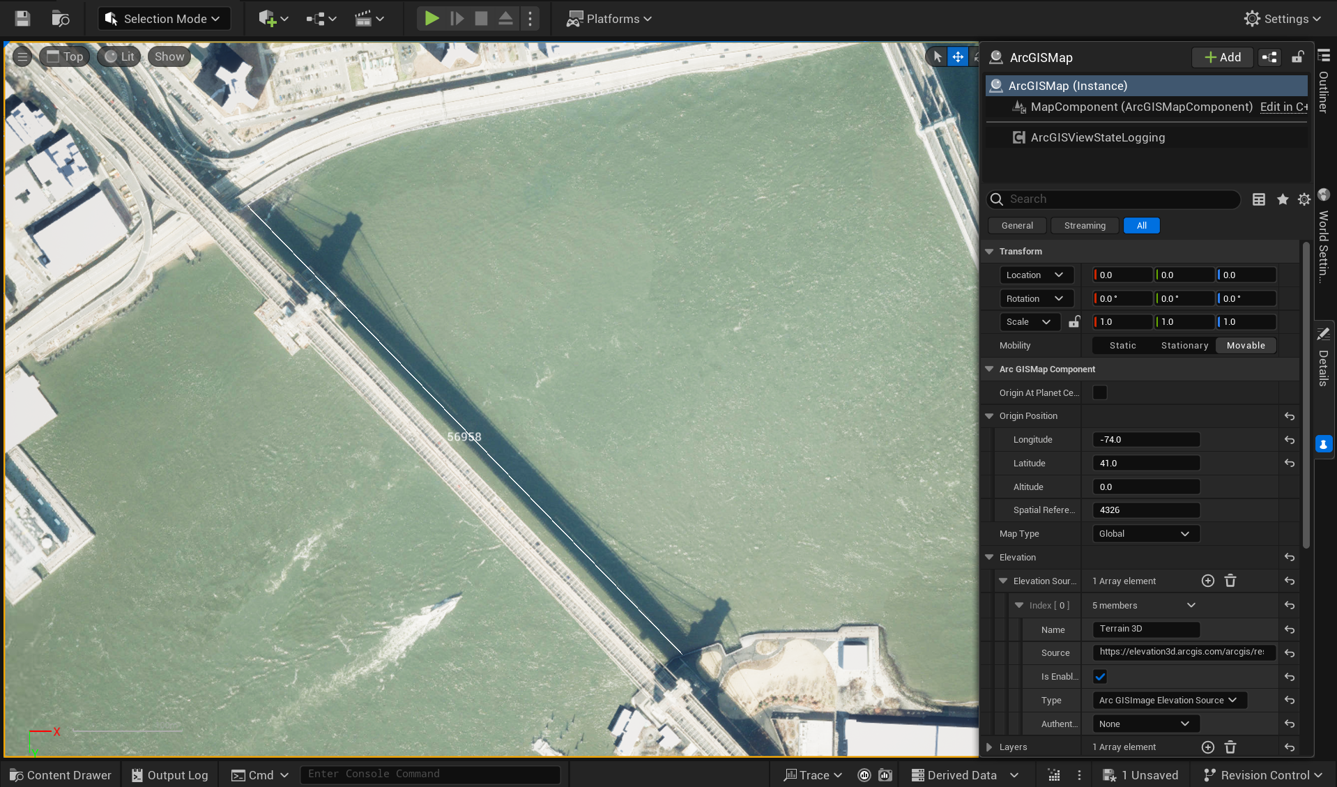 Issue with Map Scaling in ArcGIS within Unreal Eng... - Esri Community