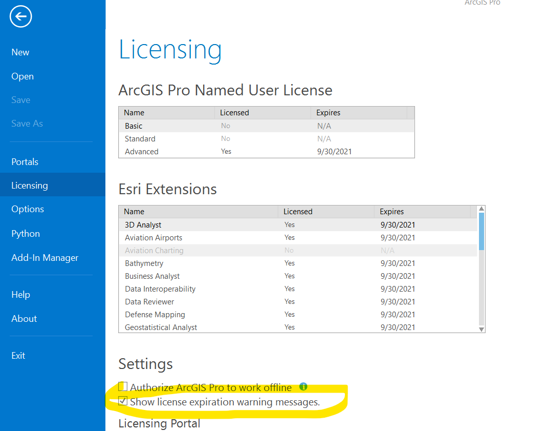 Control ArcGIS Pro Named User License Expiration M... - Page 2 - Esri ...