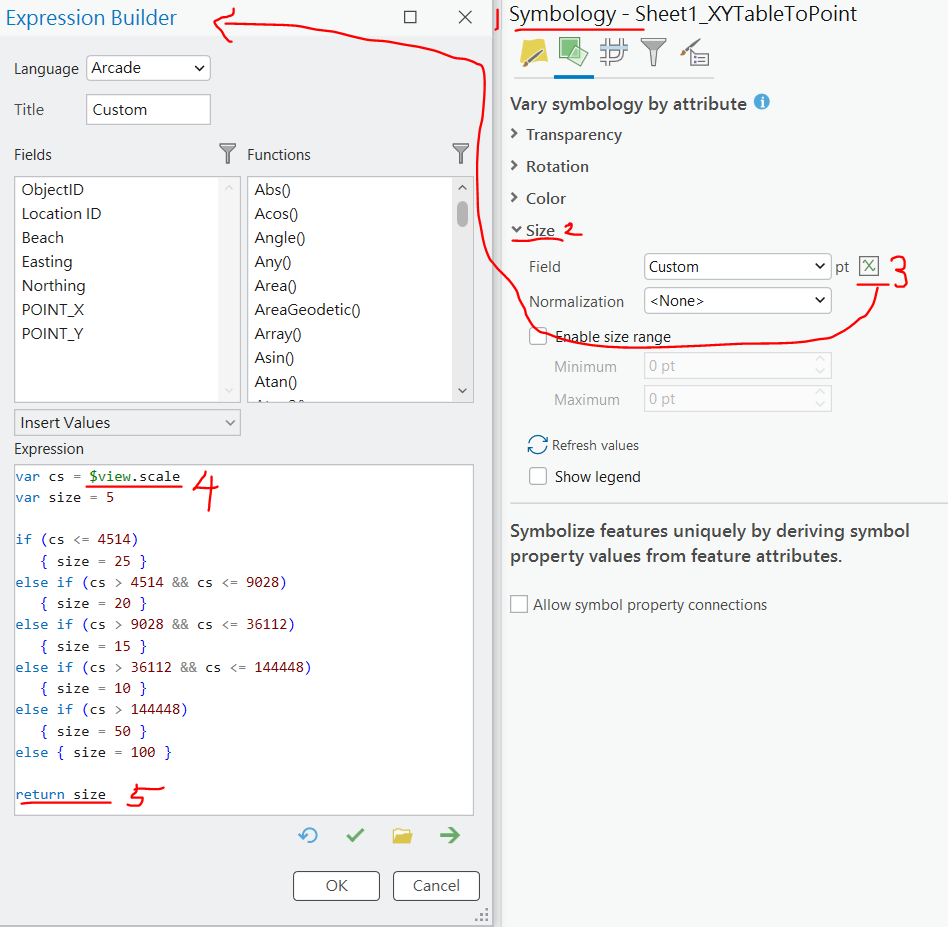 Is there a way to vary symbol size by $view.scale ... - Esri Community