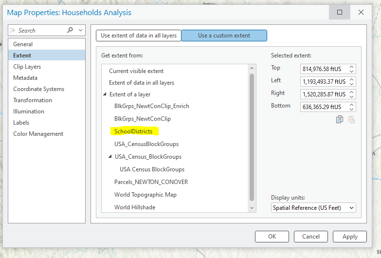 Set the map extent in Map Viewer Map properties ta... - Page 2 - Esri Community