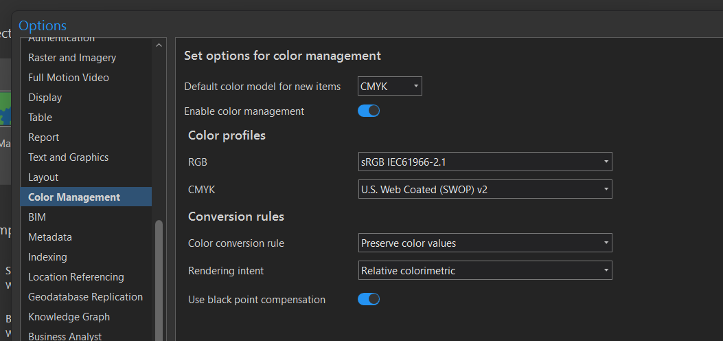 Export to ArcGIS Pro layouts to PDF using CMYK Pri... - Esri Community