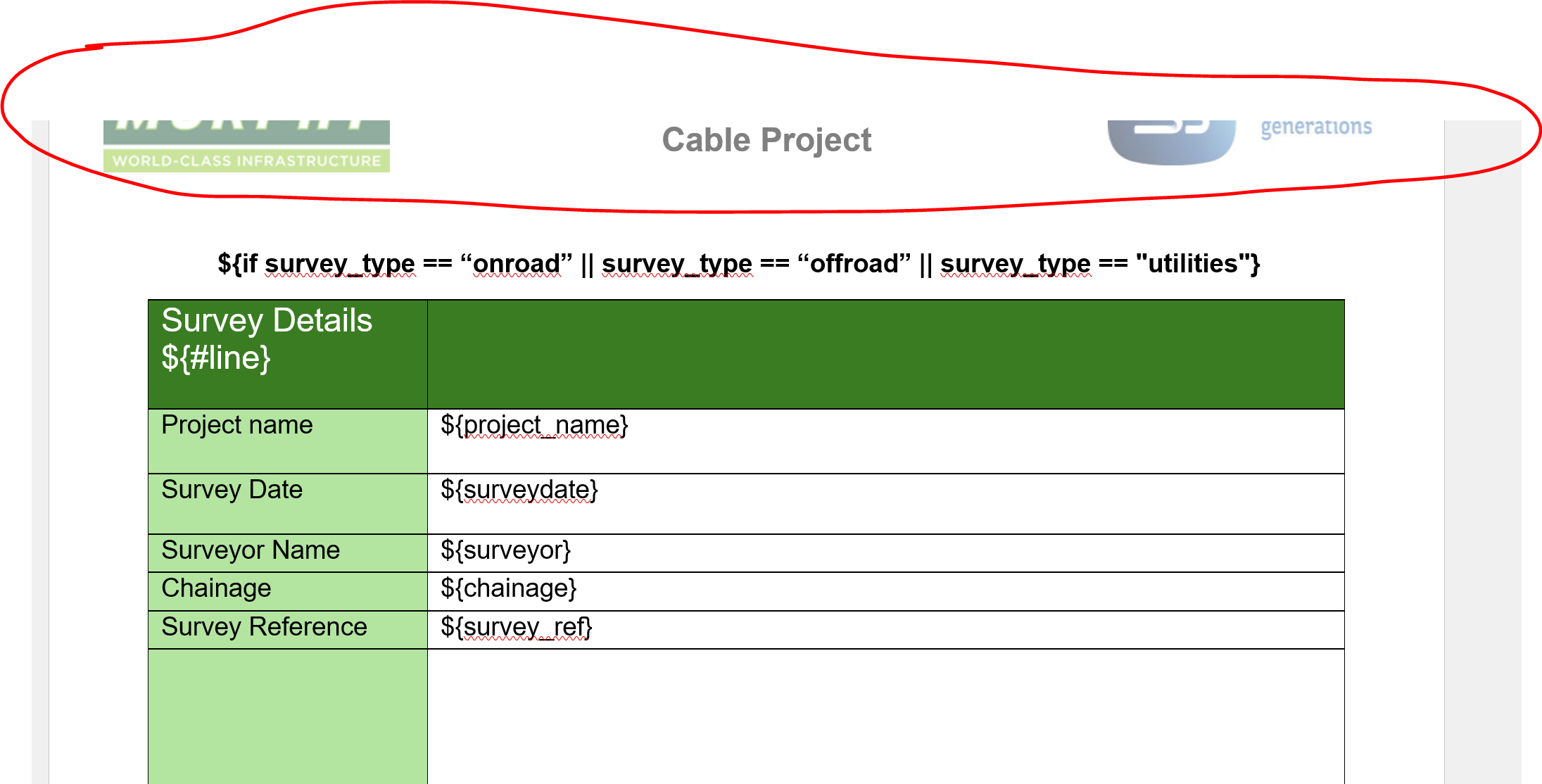 Survey123 Report template header - Esri Community