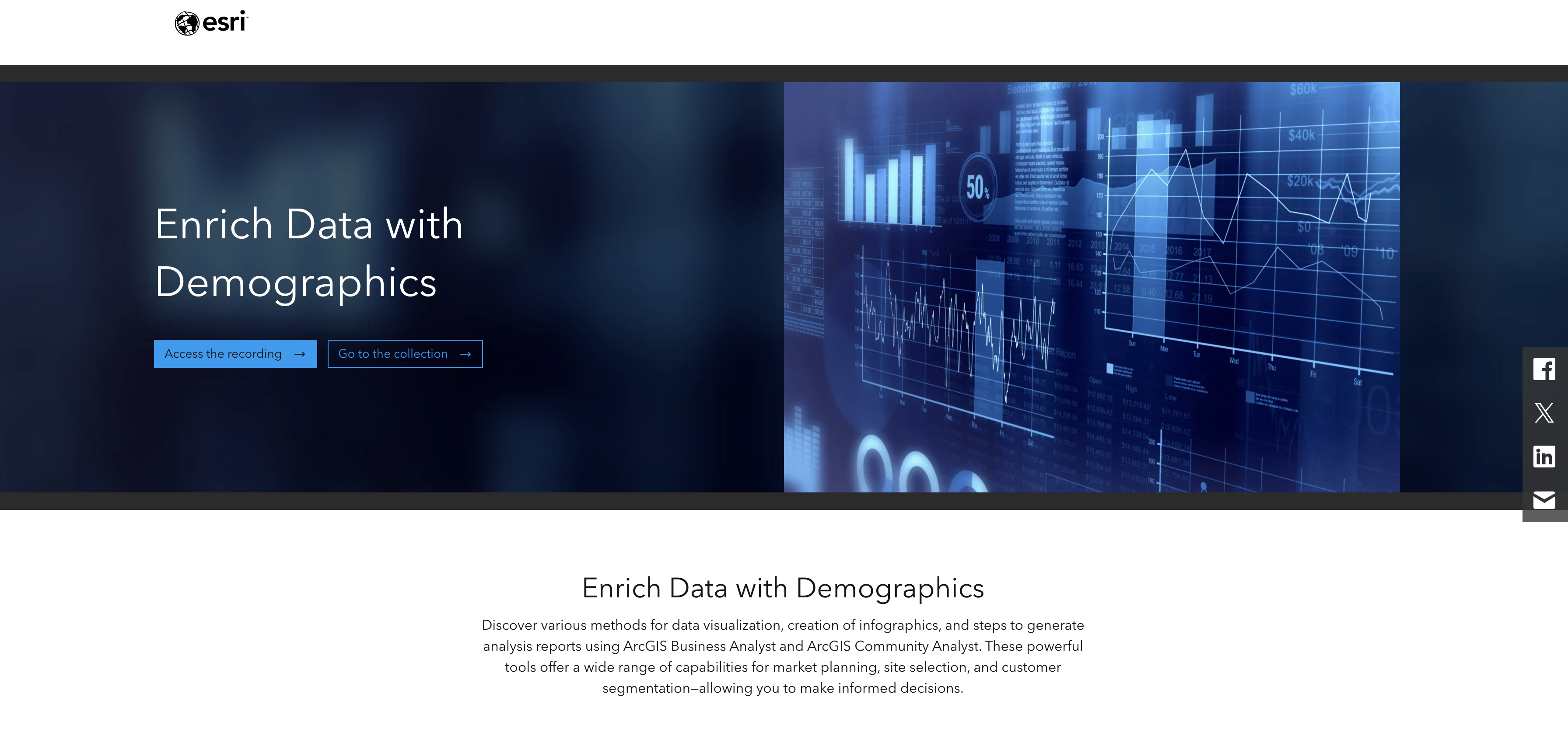 Enrich Data with Demographics Webinar - Esri Community