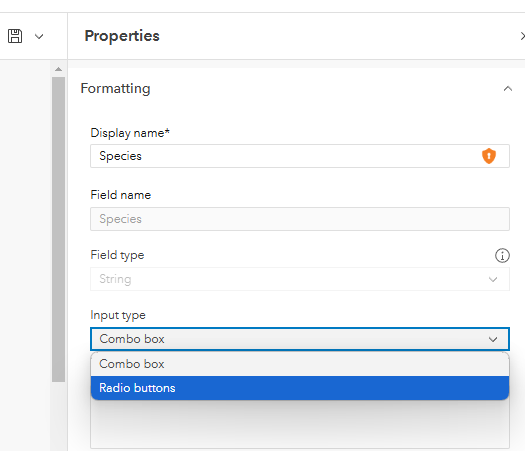 Solved: Radio Button from existing field - Esri Community