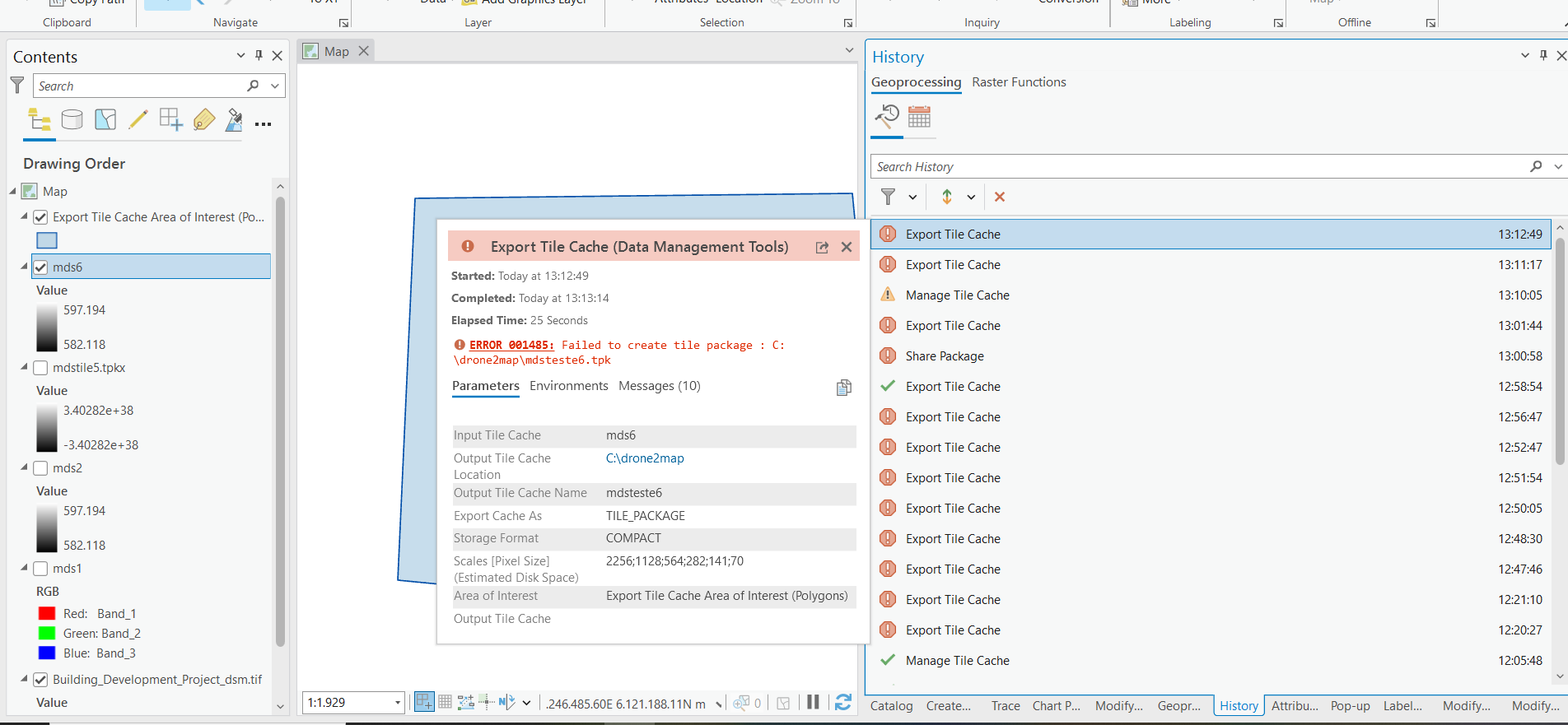 Error Export Tile Cache - Esri Community