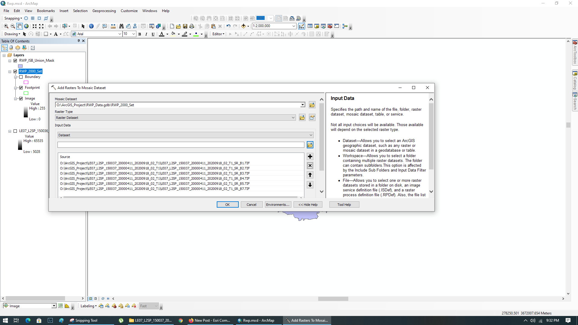 Add Rasters to Mosaic Dataset Error - Esri Community